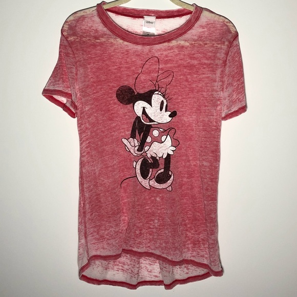 Disney | Tops | Disney Acid Wash Minnie Mouse Short Sleeve Tee | Poshmark